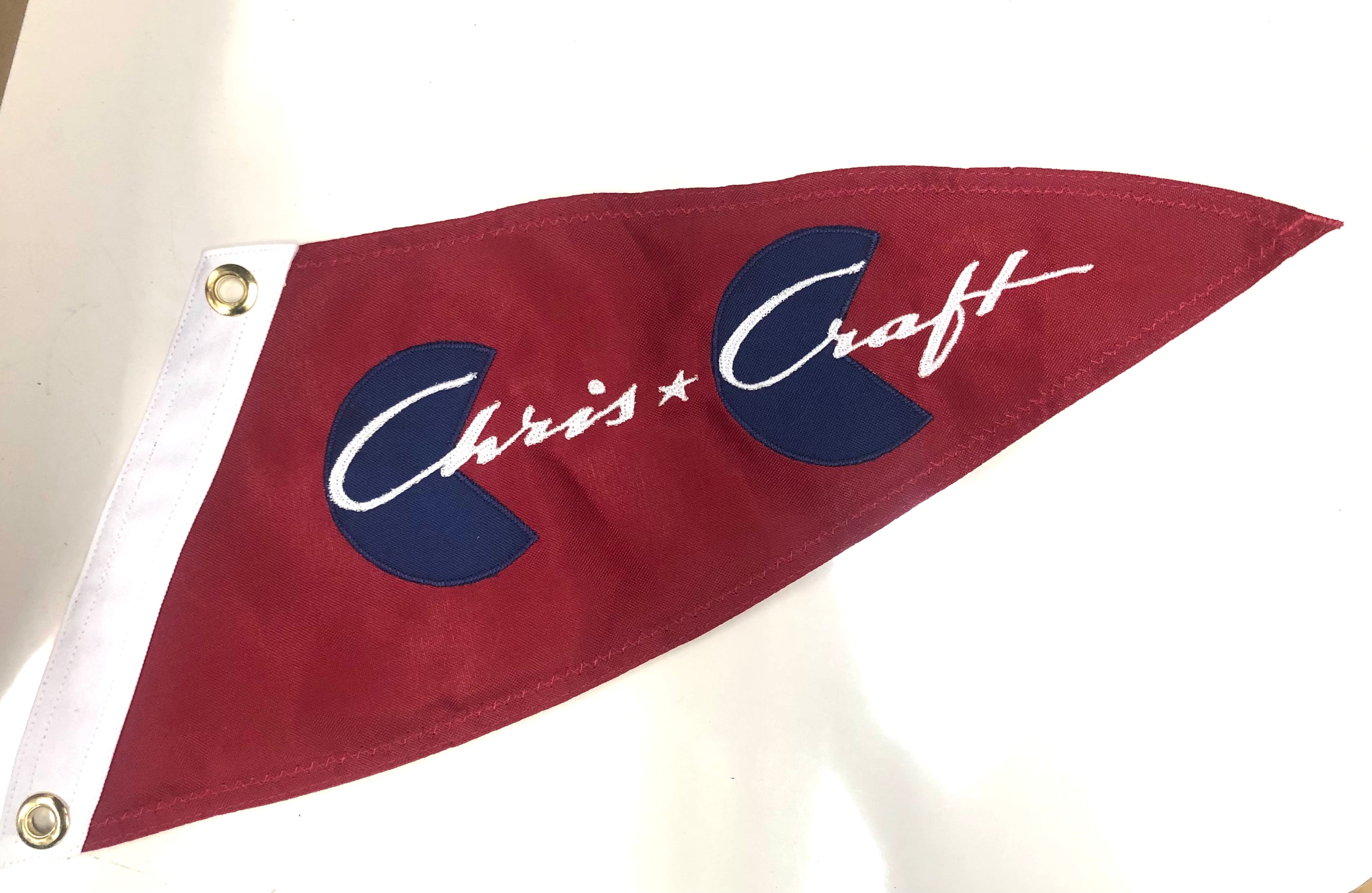 Chris Craft Red Raked Polyester Bow Pennant 11”x 20” | AA Marine ...